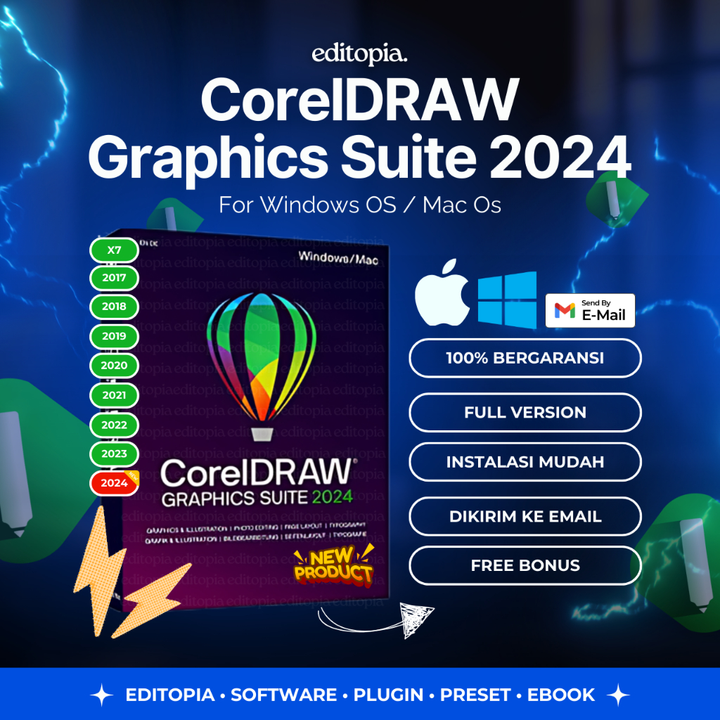 Jual CorelDRAW Graphics Suite 2024 Win & Mac - Garansi Permanen, Anti Blokir, Bisa Dipakai ...