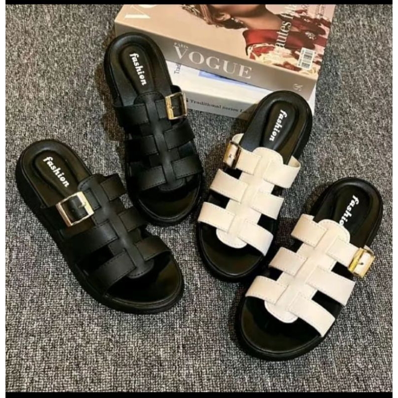 Jual SENDAL WANITA WEDGES 3CM PREMIUM PLATFORM HAK TINGGI KEREN ...