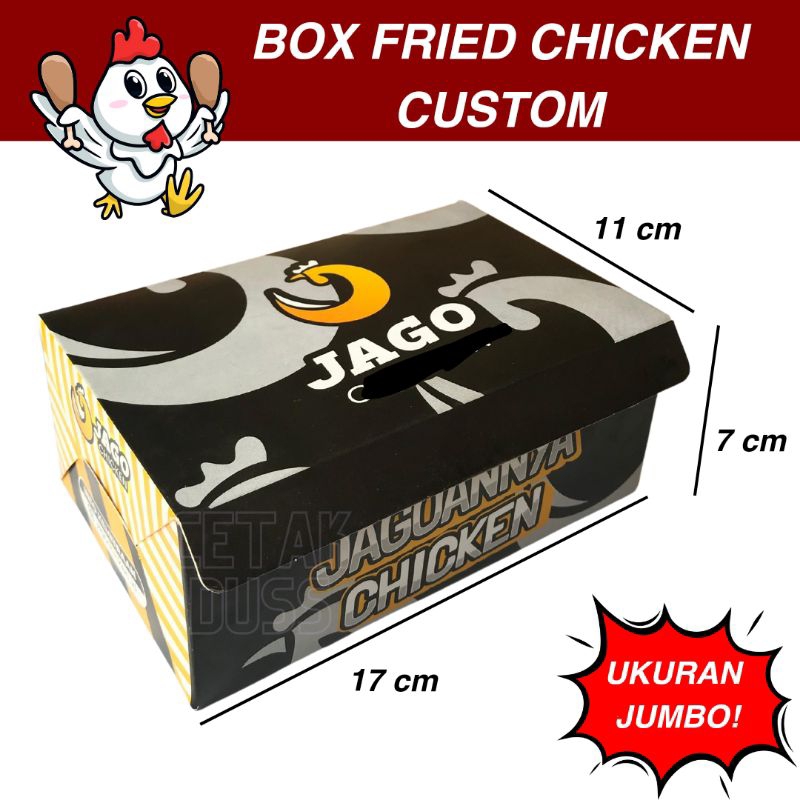Jual DUS Fried Chicken Custom / Dus Ayam Geprek / Dus Ayam Goreng ...