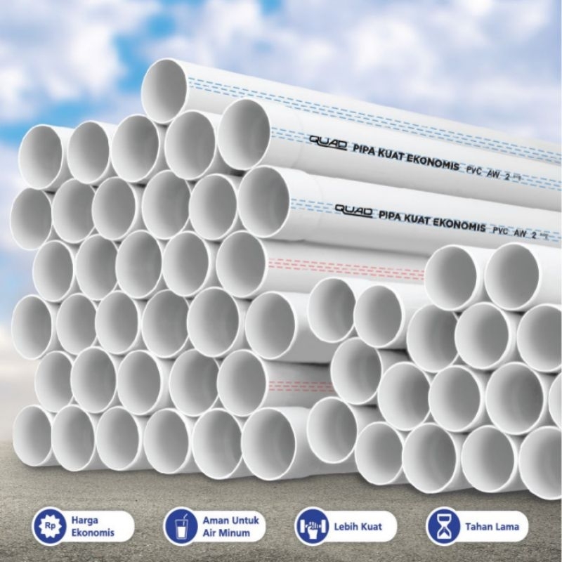 Jual Pipa Merk Quad 1/2 inch | Shopee Indonesia