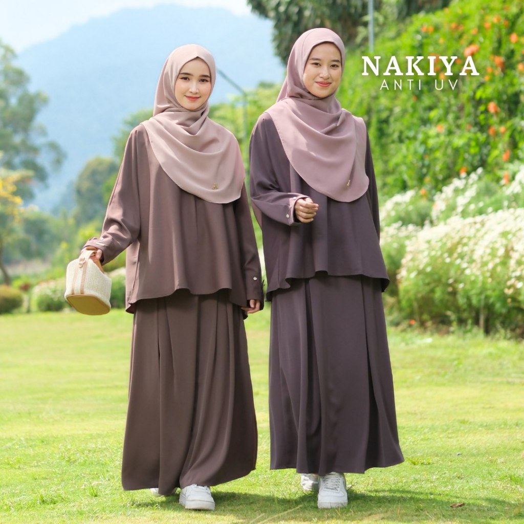 Jual Albata Hijab - Nakiya Oneset Blouse Rok Anti UV | Shopee Indonesia
