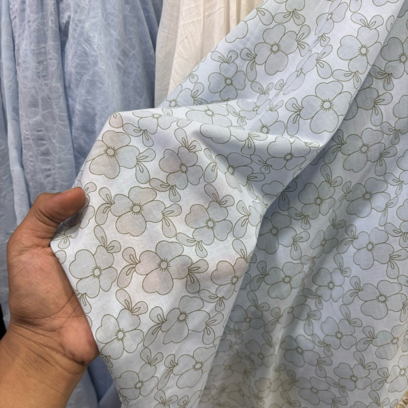 Jual KAIN KATUN MOTIF PREMIUM -kain bahan kemeja - kain motif bunga ...