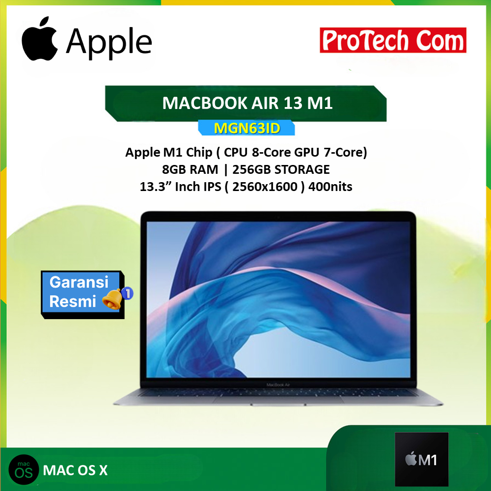 Jual IBOX APPLE MACBOOK AIR 13 M1 8C CPU 8GB 256GB 7C GPU OS X 13.3 ...