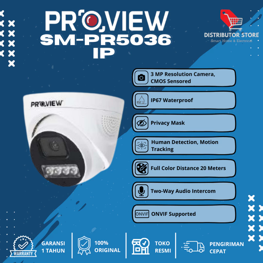 Jual INDOOR PROVIEW SM-PR5036 3MP IP CAMERA | Shopee Indonesia