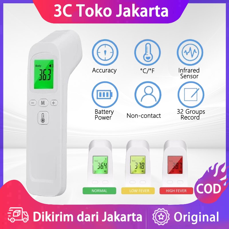 Jual Thermogun Termometer Suhu Tubuh Digital Termometer Inframerah Termometer Infrared Non ...