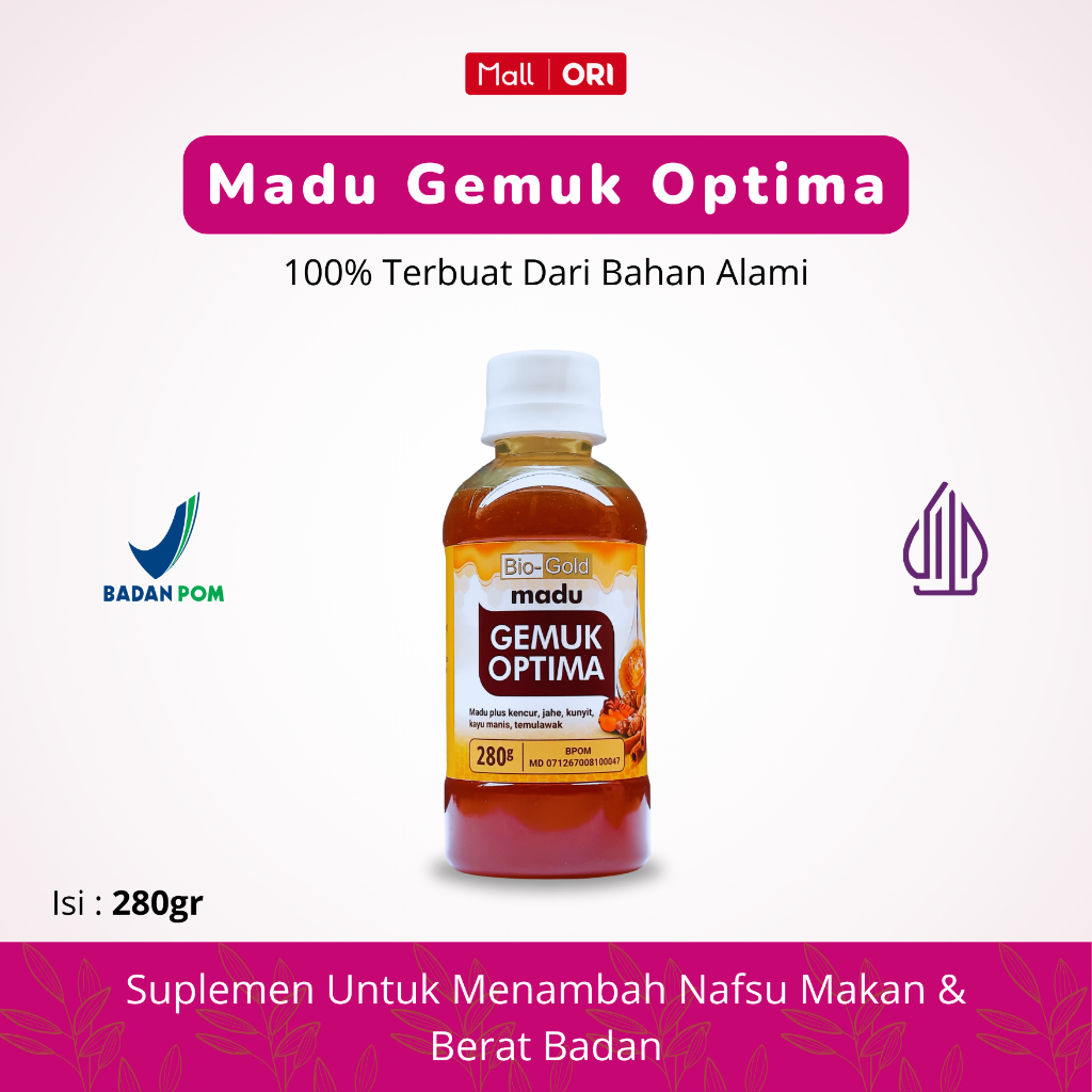 Jual Madu Gemuk Optima Bio Gold Penambah Nafsu Makan Menambah Berat ...