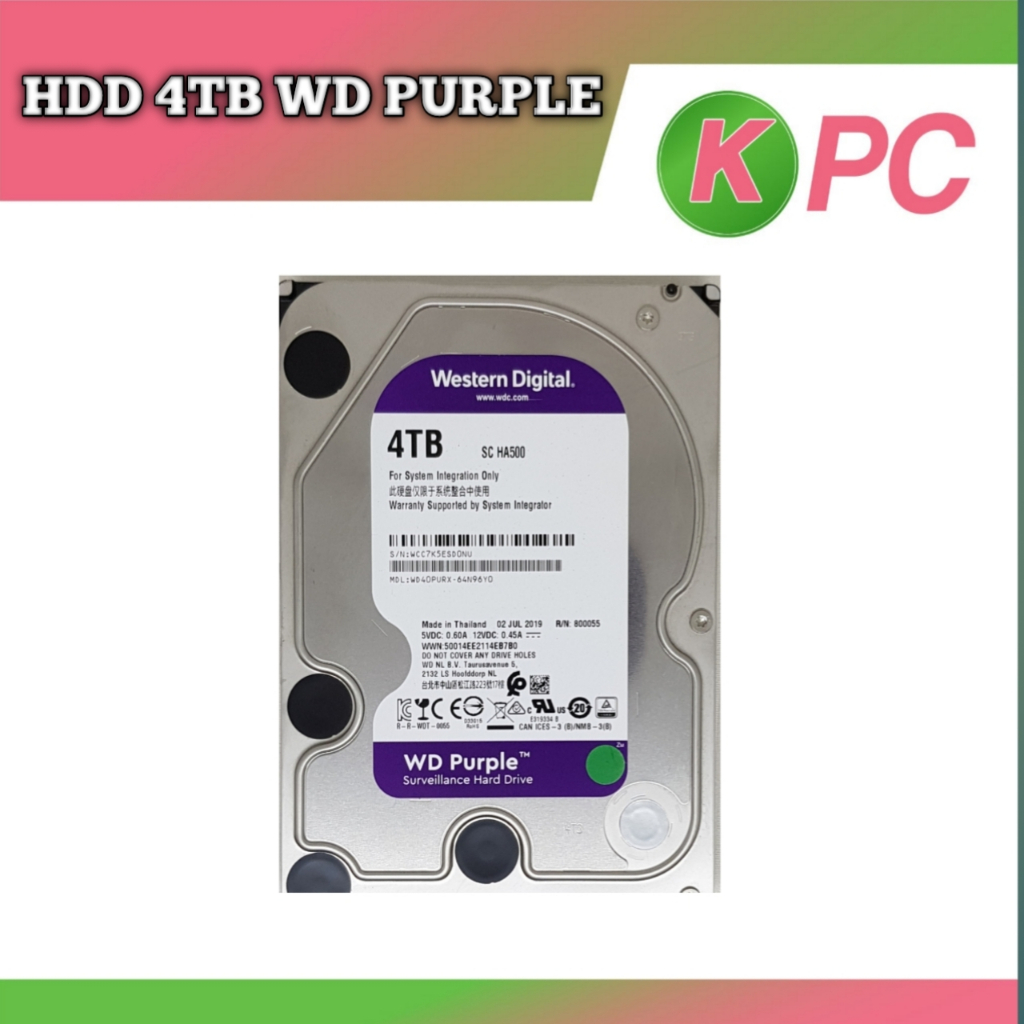 Jual HDD 4TB WD PURPLE / SGT ORIGINAL GARANSI 1 TAHUN | Shopee Indonesia