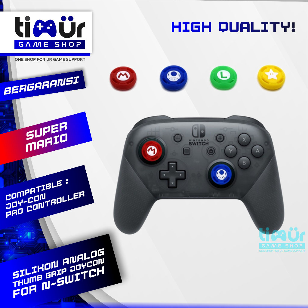 Jual Silikon Analog Thumb Stick Super Mario Caps Joy-Con Nintendo ...