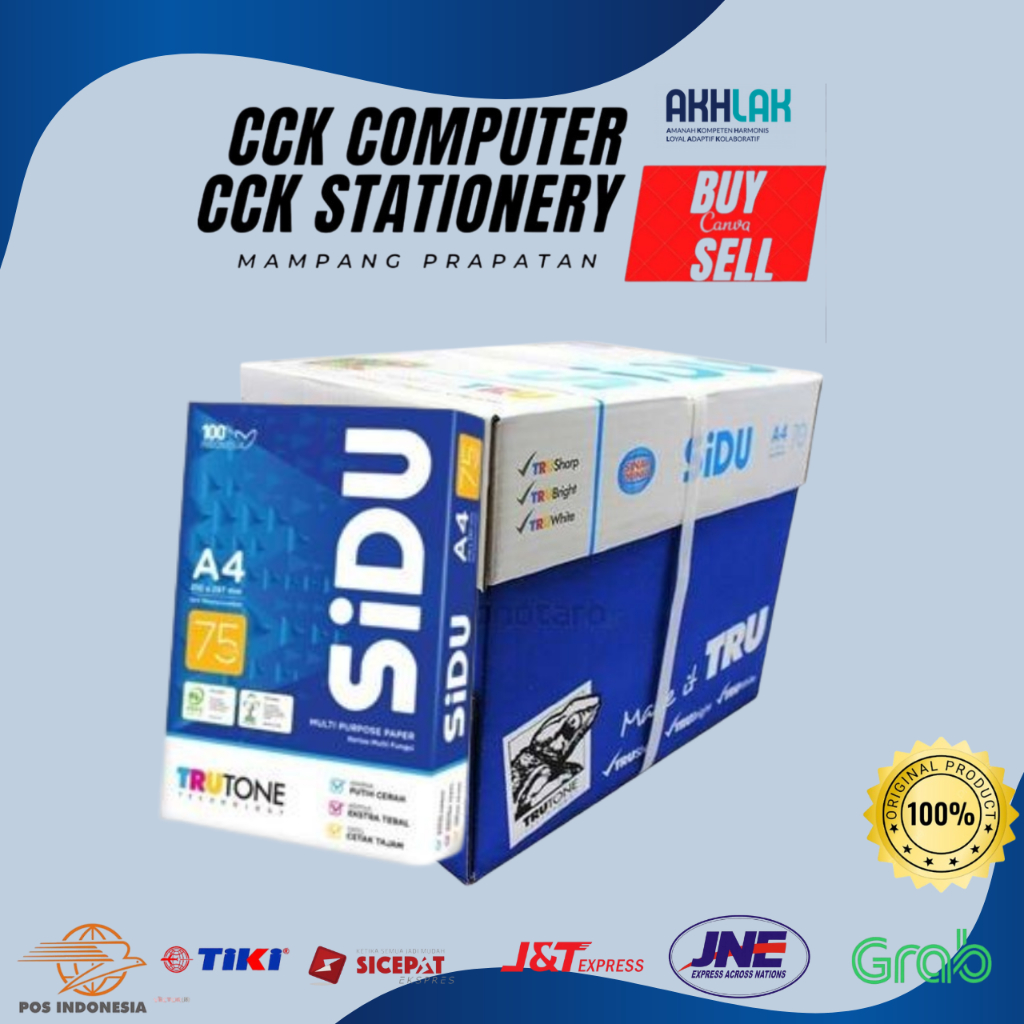 Jual kertas HVS A4 70Gsm SIDU 1 RIM | Shopee Indonesia