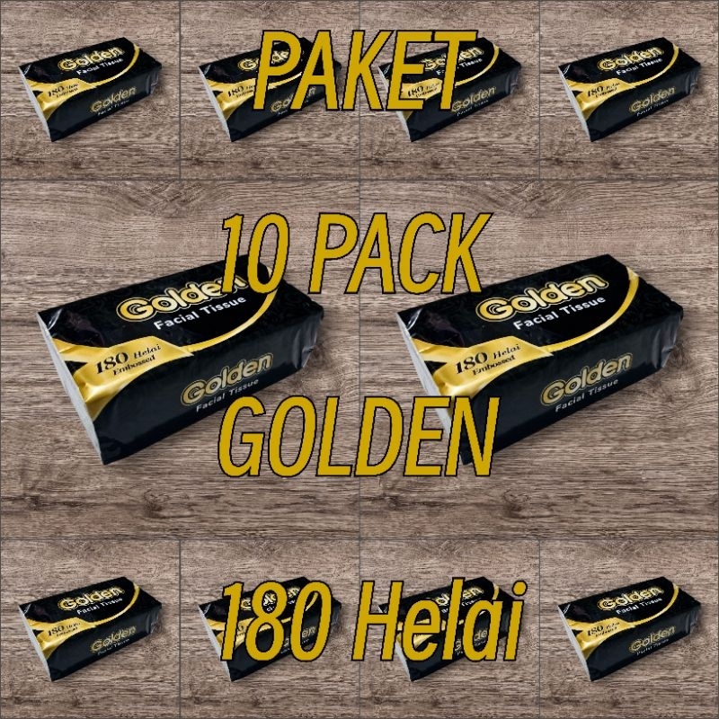 Jual Paket Tissu 10 Pack Tisu Murah Golden Facial Tissu Embossed 180 ...