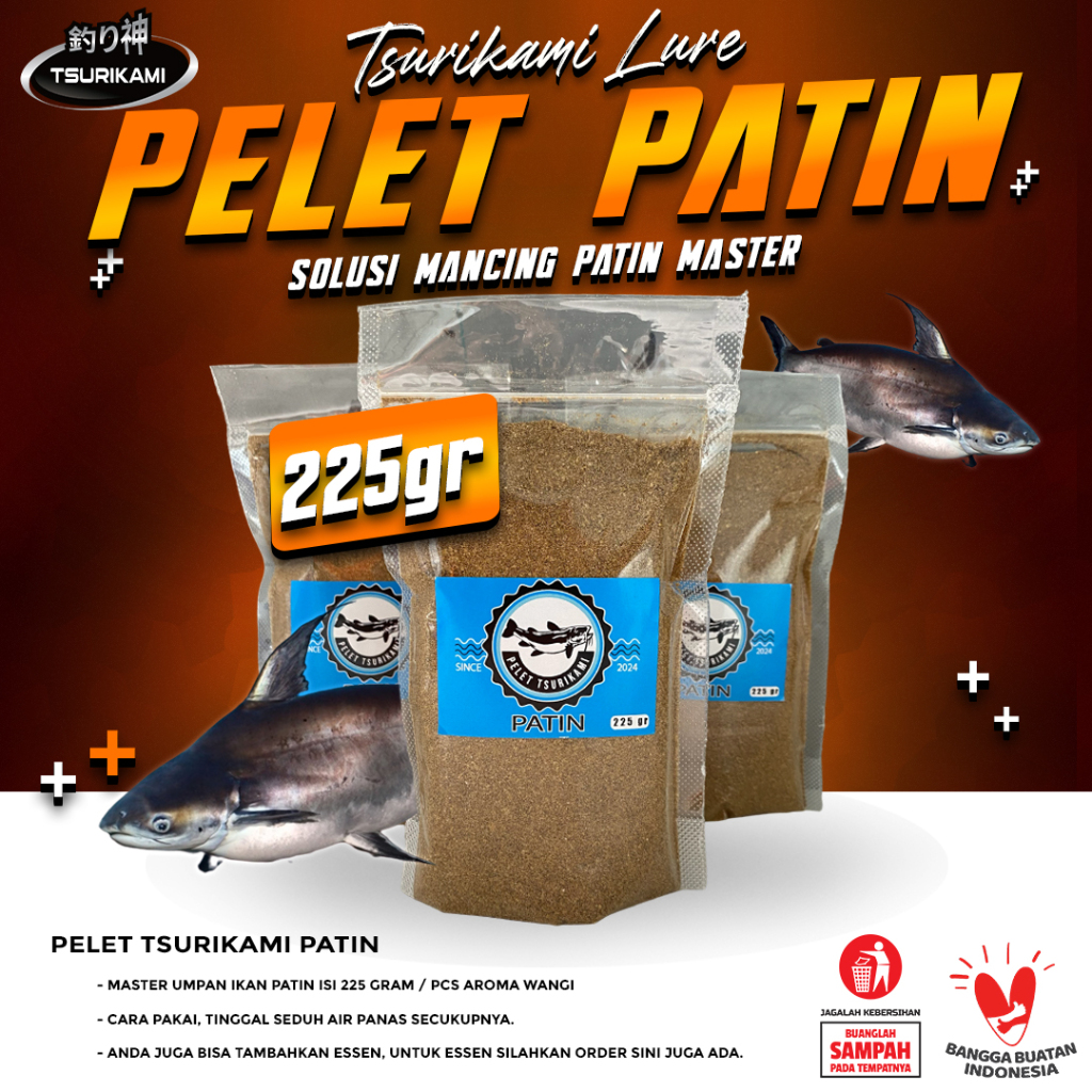 Jual Pelet Tsurikami Patin 225 gram Aroma Harum Amis | Shopee Indonesia