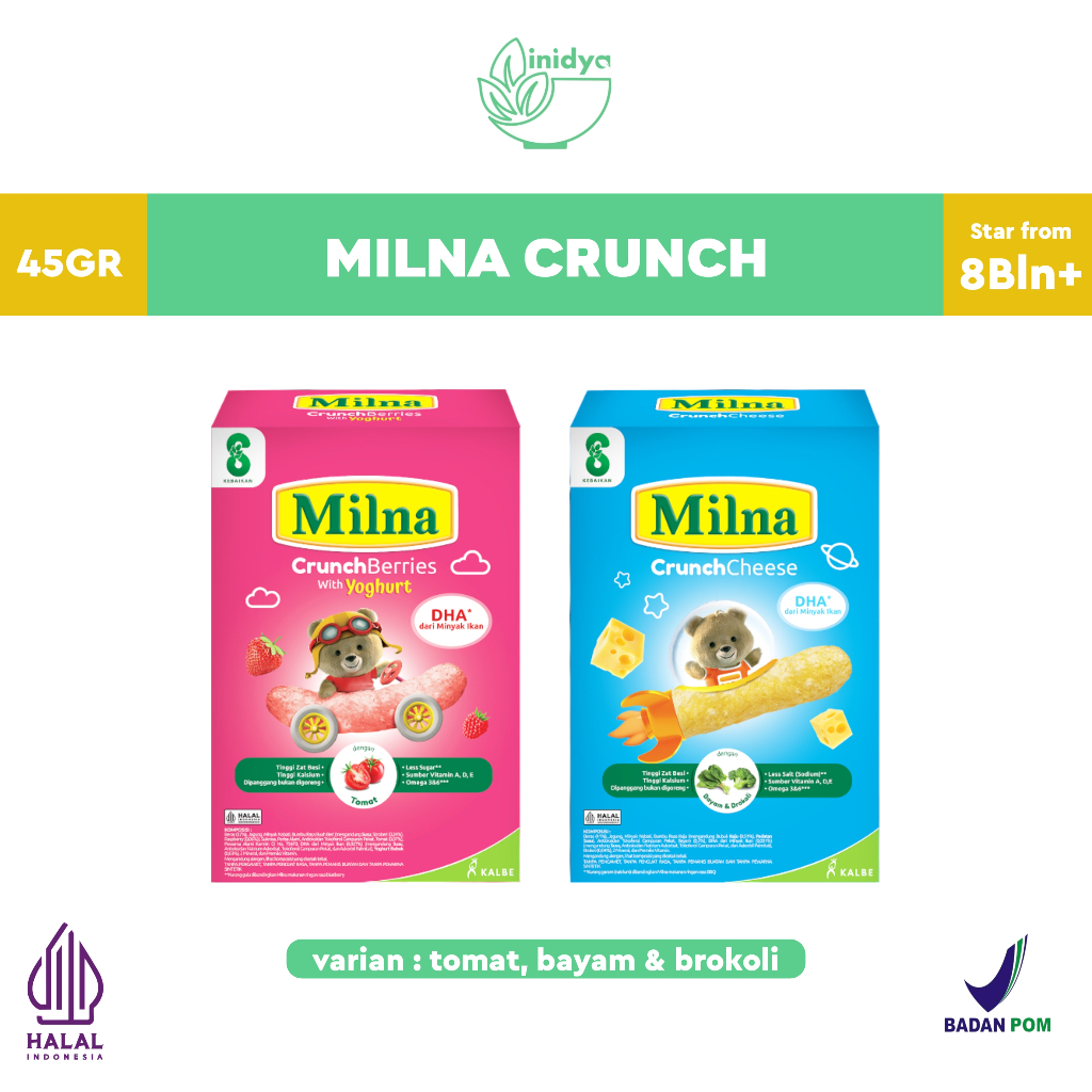 Jual MILNA Crunch 20gr - Snack Bayi Snack Mpasi Cemilan Bayi 6 12 Bulan ...