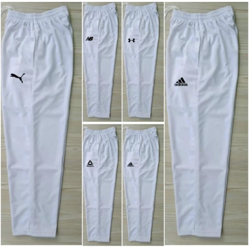Jual celana training panjang olahraga putih polos/Putih logo pria ...