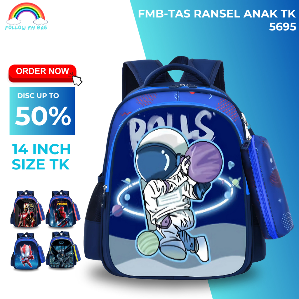 Jual FMB Tas Anak Laki Laki Tk Dan Paud Import Ransel Gendong Punggung Sekolah Gambar Karakter ...