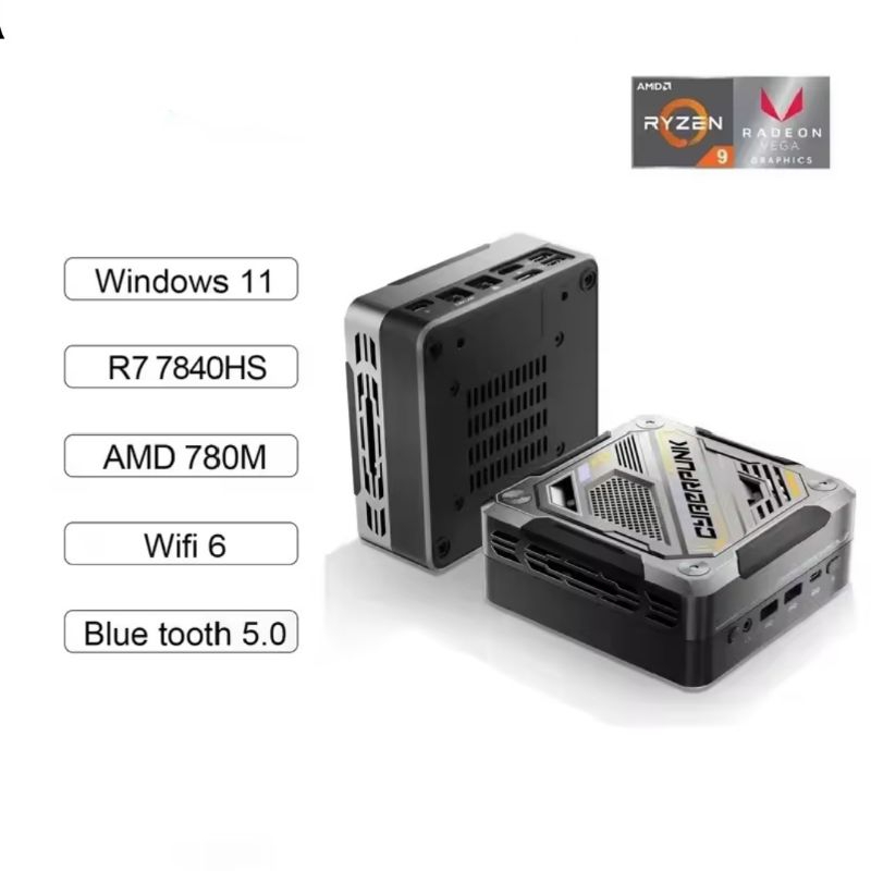 Jual Mini PC AMD R-yzen 7 7840HS 8845HS Radeon 780M 64GB DDR5 M.2 NVME ...