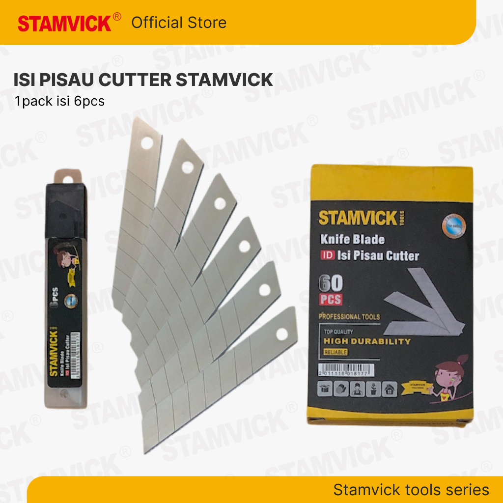 Jual Isi Cutter / Refill Pisau Cutter Jumbo Stamvick 1Pack ( 6 Pcs ...