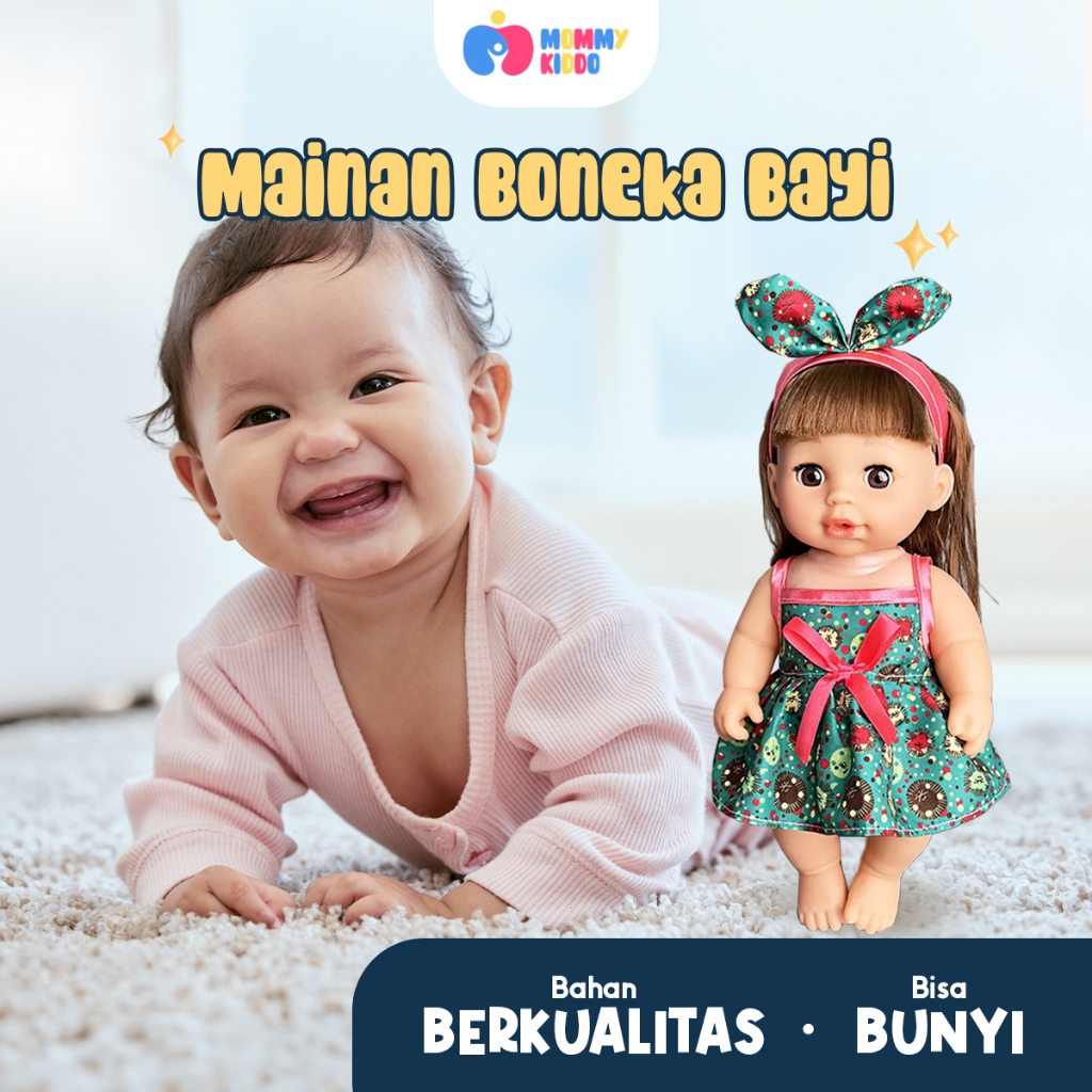 Jual MOMMYKIDDO Mainan Boneka Bayi Cewek 4 Suara Bisa Nangis dan ...