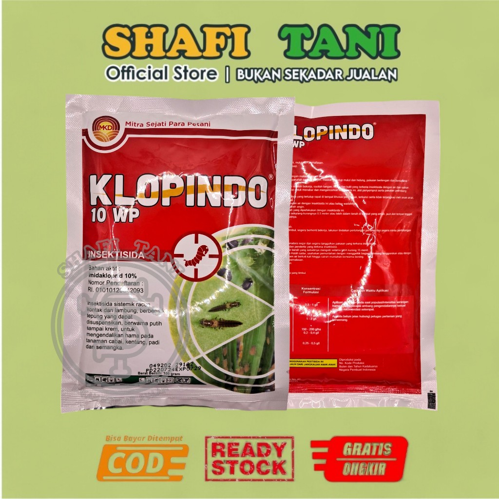 Jual Insektisida Klopindo 10 WP untuk Lindungi Tanaman dari Hama - Cabai, Kentang, Padi, dan ...
