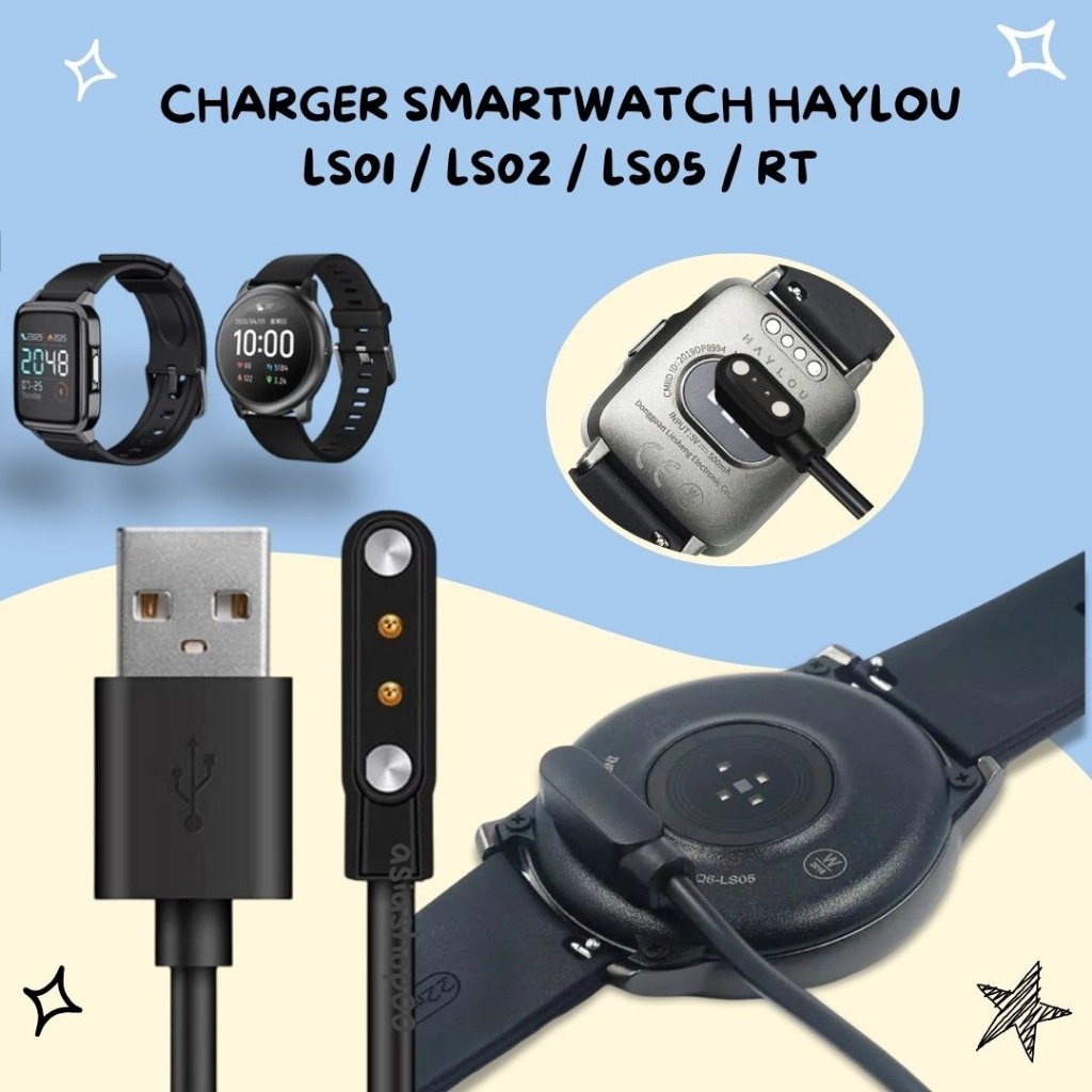 Jual Kabel Charger Smartwatch Haylou Solar LS01 / LS02 / LS05 / RT USB ...