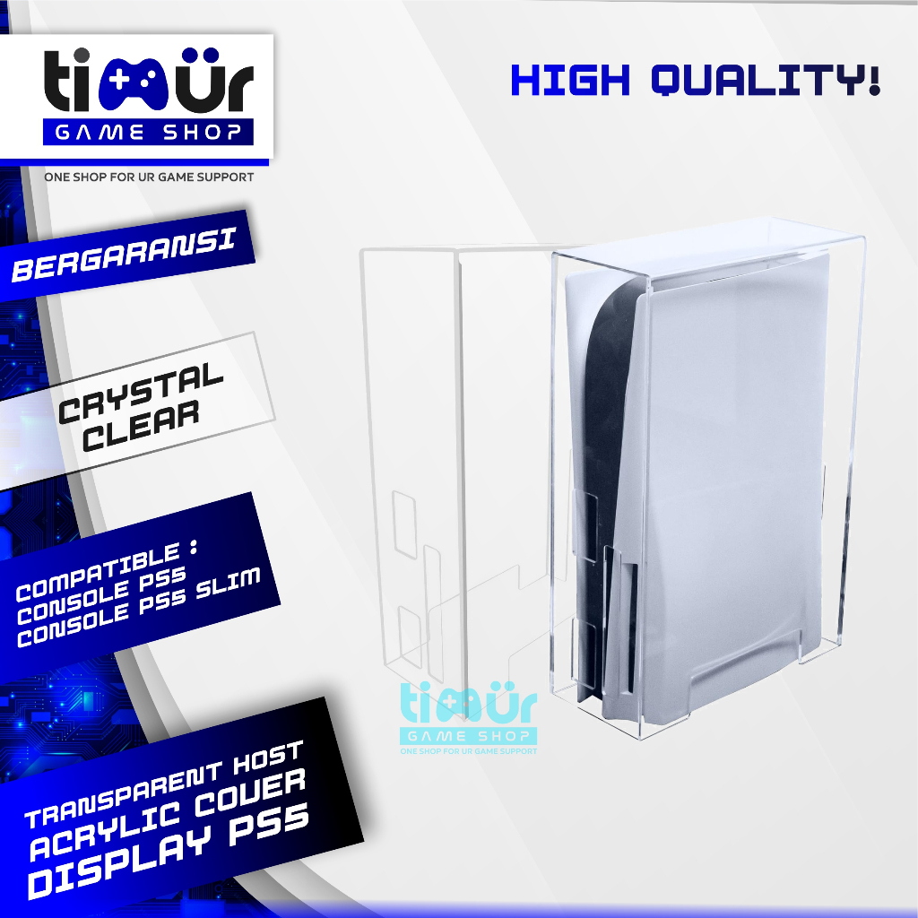 Jual Transparent Host Cover Display Box Kaca Pelindung PS5 Fat Dan Slim ...