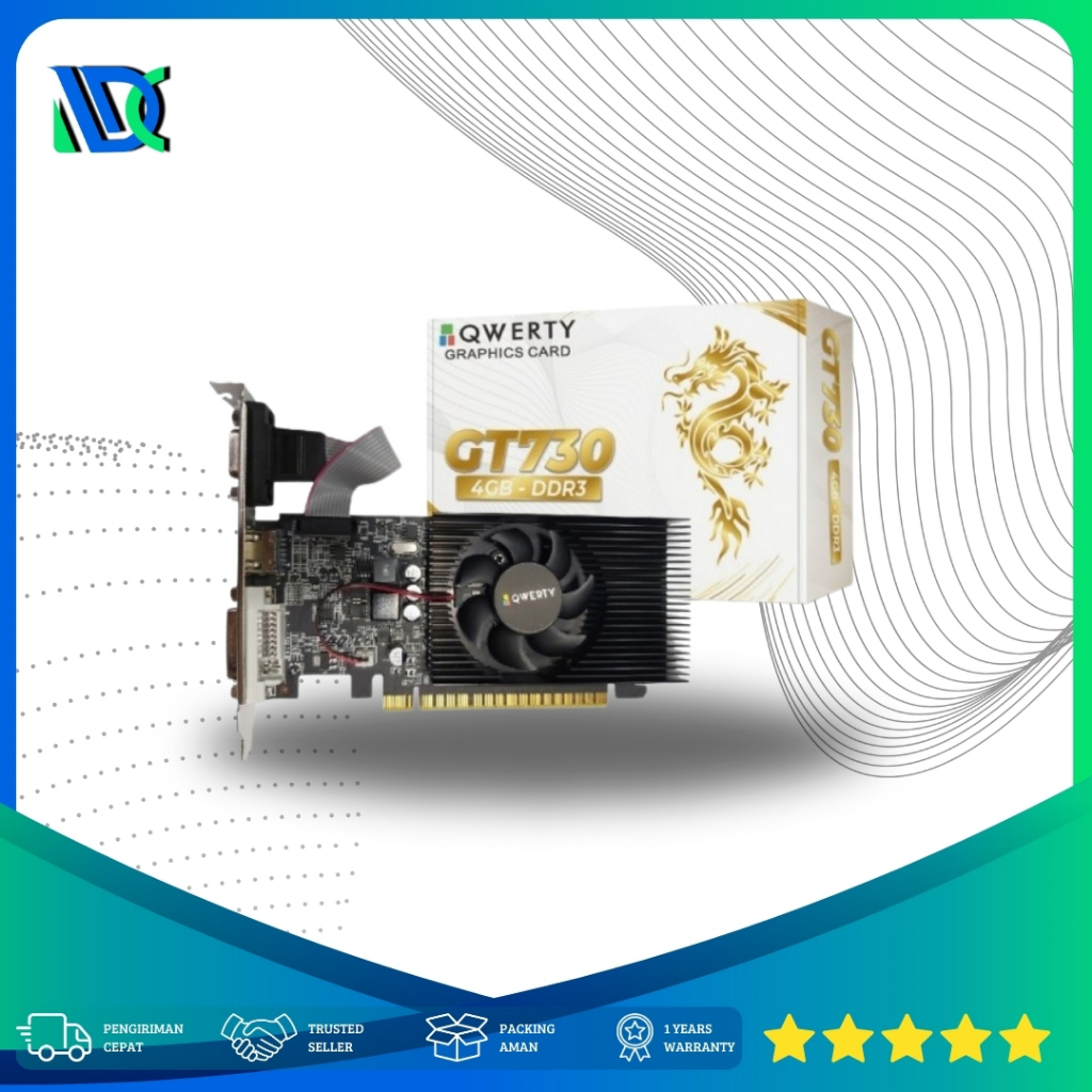 Jual VGA QWERTY GEFORCE GT 730 4GB DDR3 128BIT Baru Bergaransi | Shopee Indonesia