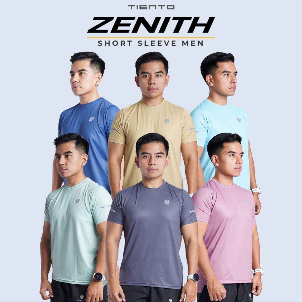 Jual Tiento Jersey Running Zenith Men Baju Kaos Lari Pendek Dry Fit ...