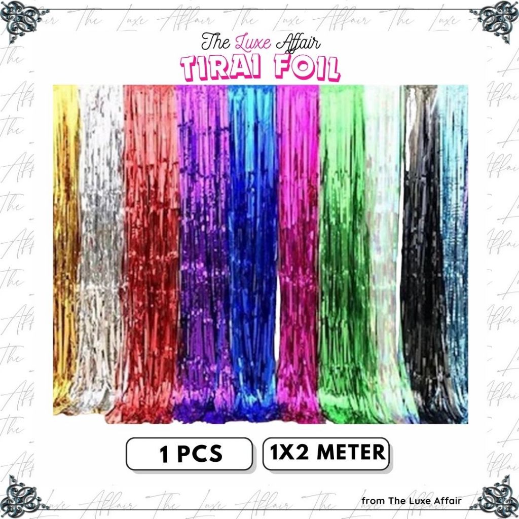 Jual Tirai Foil Premium 1X2Meter Ulang Tahun Foil Curtain anak anak ...