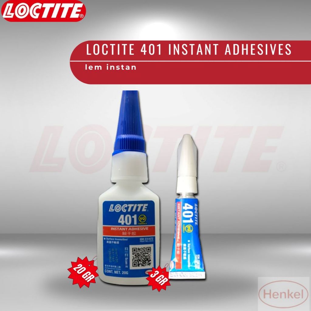 Jual LOCTITE 401 LEM TERKUAT UNTUK BESI PLASTIK KAYU KAIN KARET KARDUS ...
