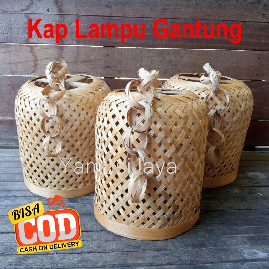 Jual Kap Lampu Gantung - Lampion Bambu - Kap Lampu Hias Dekorasi ...