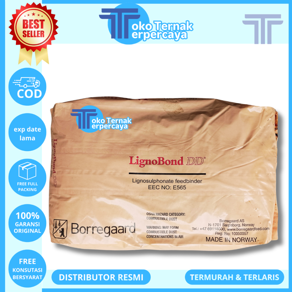 Jual LIGNOBOND DD 25 KG - Pellet Binder Pakan - Perekat Pelet Untuk ...