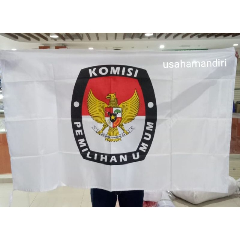 Jual Bendera kpu bahan satin ukuran 90 cm x 135 cm | Shopee Indonesia
