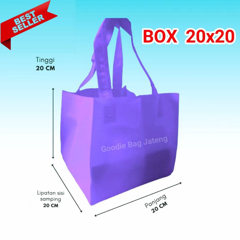 Jual (isi 12 PCS) Tas Box Dus pres 20x20 | Tas Kotak Nasi | Tas Box Hajatan HArga per Lusin ...