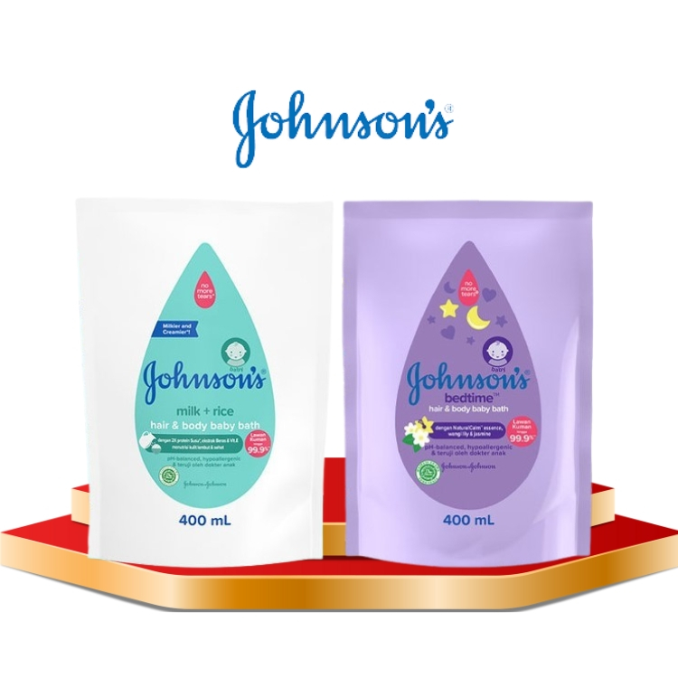 Jual ^^Johnsons Baby REFILL ( MILK+RICE & BEDTIME ) 400ML ^^ | Shopee ...