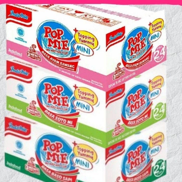 Jual PopMie Pop Mie Mi Mini 1 Dus isi 12 Pcs Varian Rasa Soto Baso Ayam ...