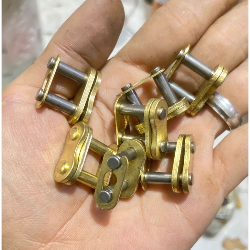 Jual kancingan Rantai/sambungan rantai 428 H, 415 H, 520 warna gold ...