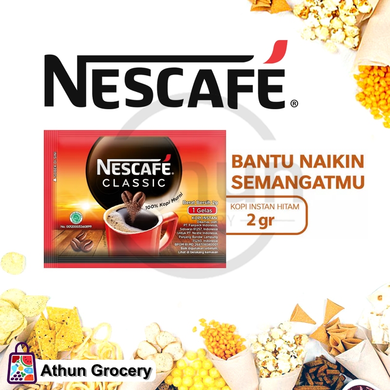 Jual Nescafe Classic Kopi Hitam Tanpa Ampas Kemasan 2g x 10 | Shopee ...