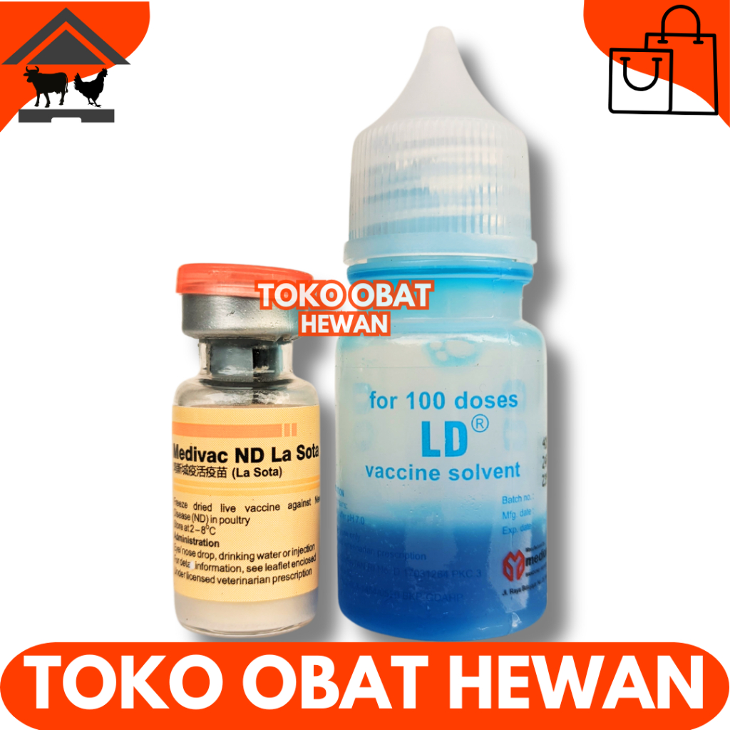Jual VAKSIN ND LASOTA DOSIS 100 EKOR + PELARUT MEDIVAC MEDION - Vaksin ...