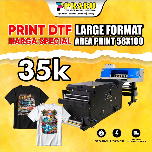 Jual Cetak DTF A3 atau Meteran / Sablon Digital / Print Digital Transfer Film / KAOS / SABLON ...