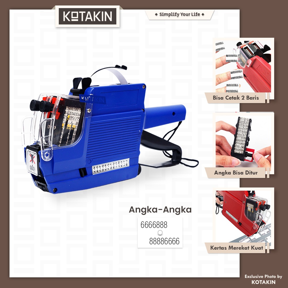 Jual KOTAKIN Alat Label Harga Barang Price Labeller Machine Cetak ...