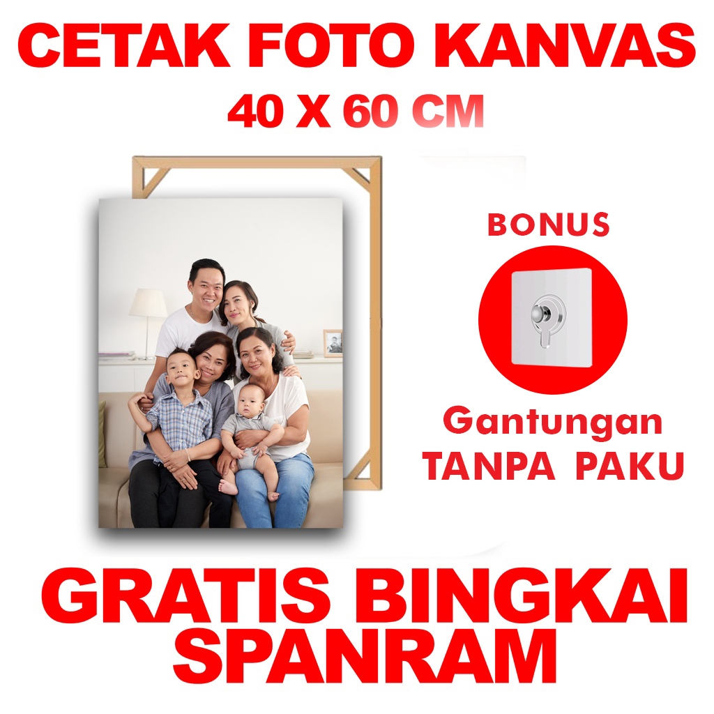 Jual Cetak Foto Kanvas/Canvas Photo Print 40x60 Cm (Gratis Gantungan ...