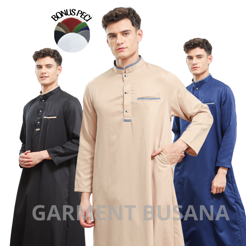 Jual jubah pria AL BAZ TOYOBO/gamis laki laki pria remaja dan dewasa/gamis muslim | Shopee Indonesia
