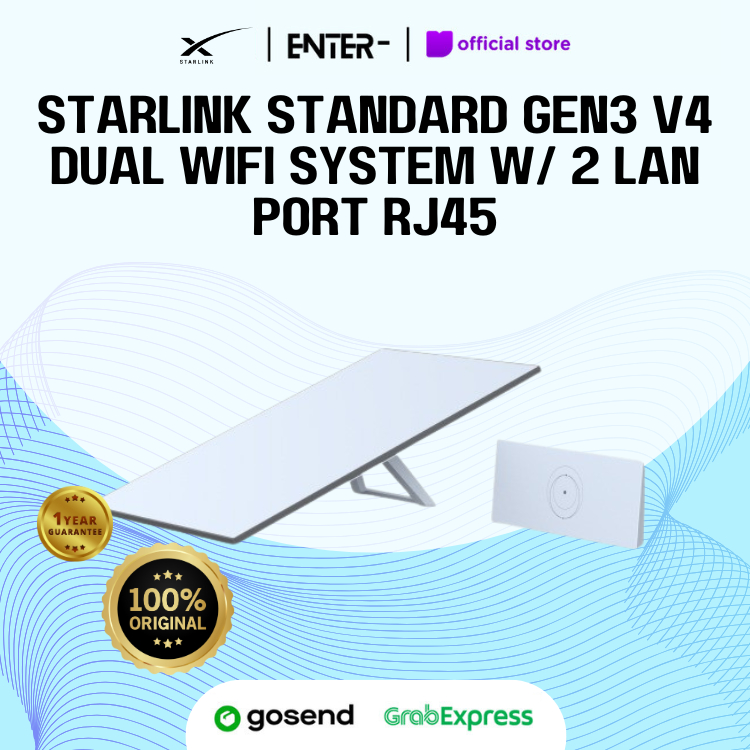 Jual Starlink Standard Gen3 V4 DUAL WIFI SYSTEM W/ 2 LAN PORT RJ45 ...