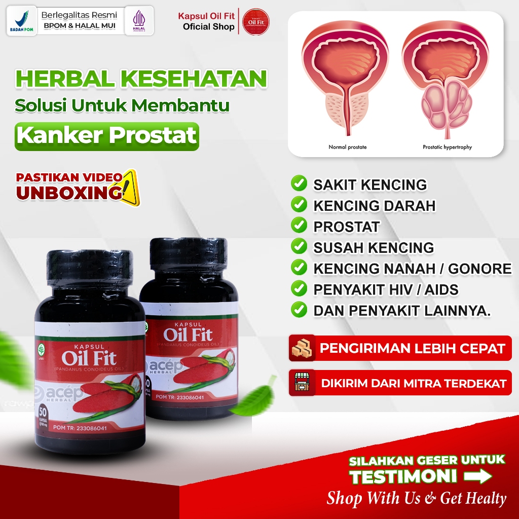 Jual Kapsul Oil Fit Obat Kanker Prostat Kencing Berdarah Kencing Nanah ...