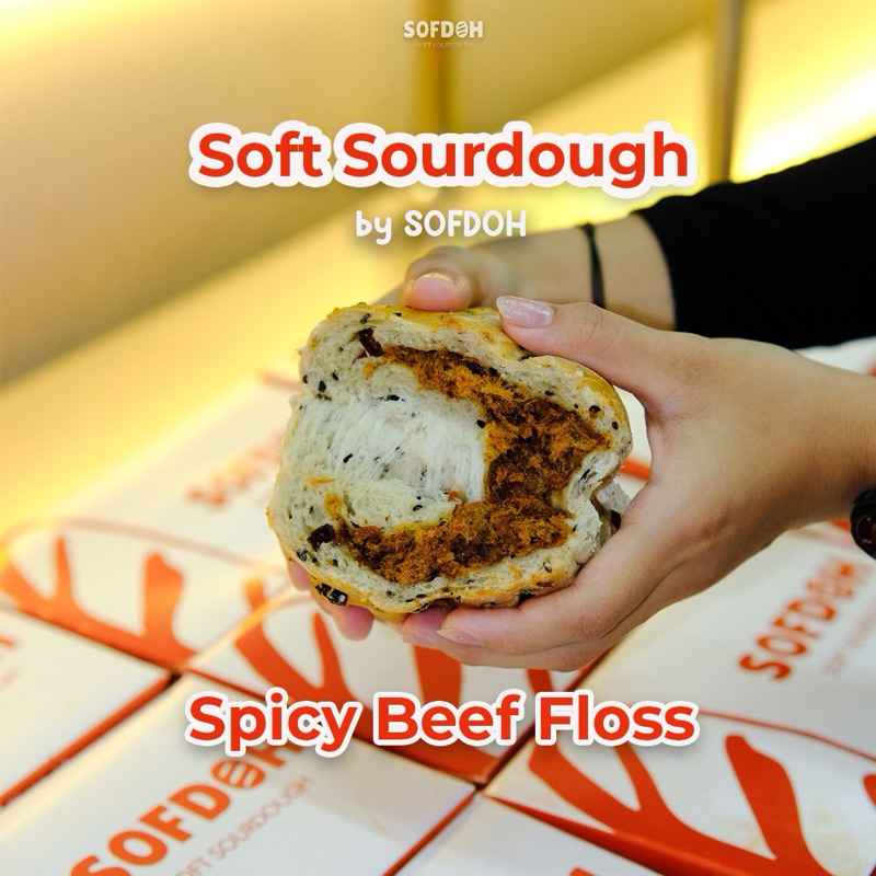 Jual Soft Sourdough Spicy Beef-Floss by SOFDOH. Less gluten, egg free ...