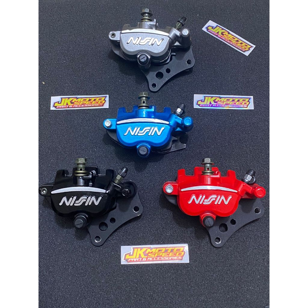 Jual termurah !!! paket kaliper + breket 2 piston 2p big logo timbul plus kampas rem axial disk ...