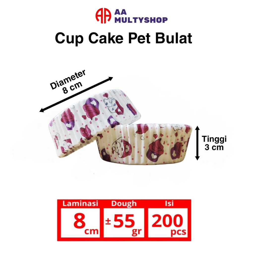 Jual Cup Roti Laminasi Bulat 8 cm Isi 200 pcs | BEAUTY CAKE | Shopee ...