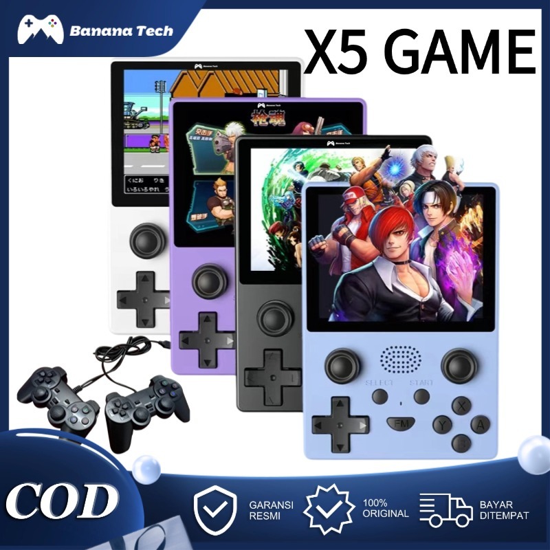 Jual Banana Tech X5 4.3 inci konsol game versi arcade dua pemain konsol ...