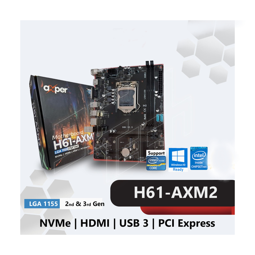 Jual motherboard H61 AXPER 1155 DDR3 NVME | Shopee Indonesia