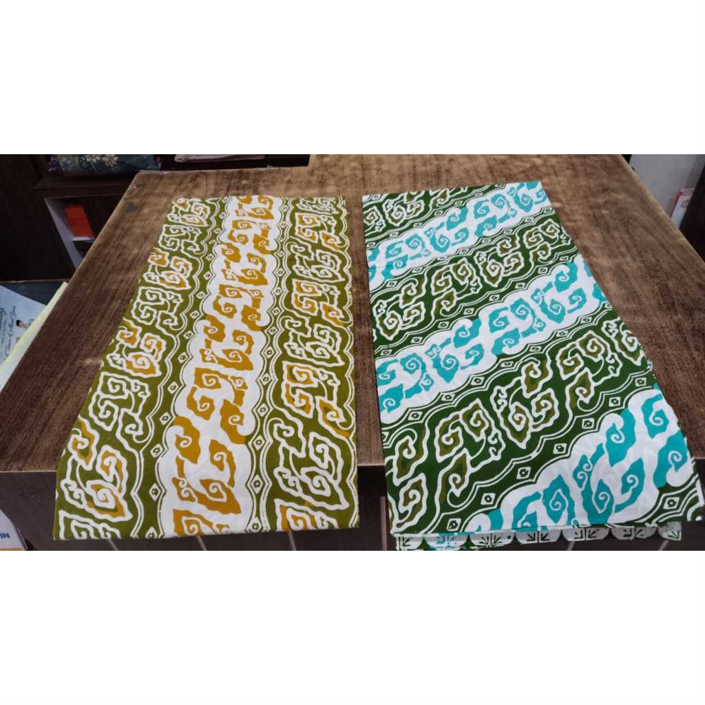 Jual BATIK SALMA Kain Batik Katun Liris Mega Mendung Kombinasi Kawung ...