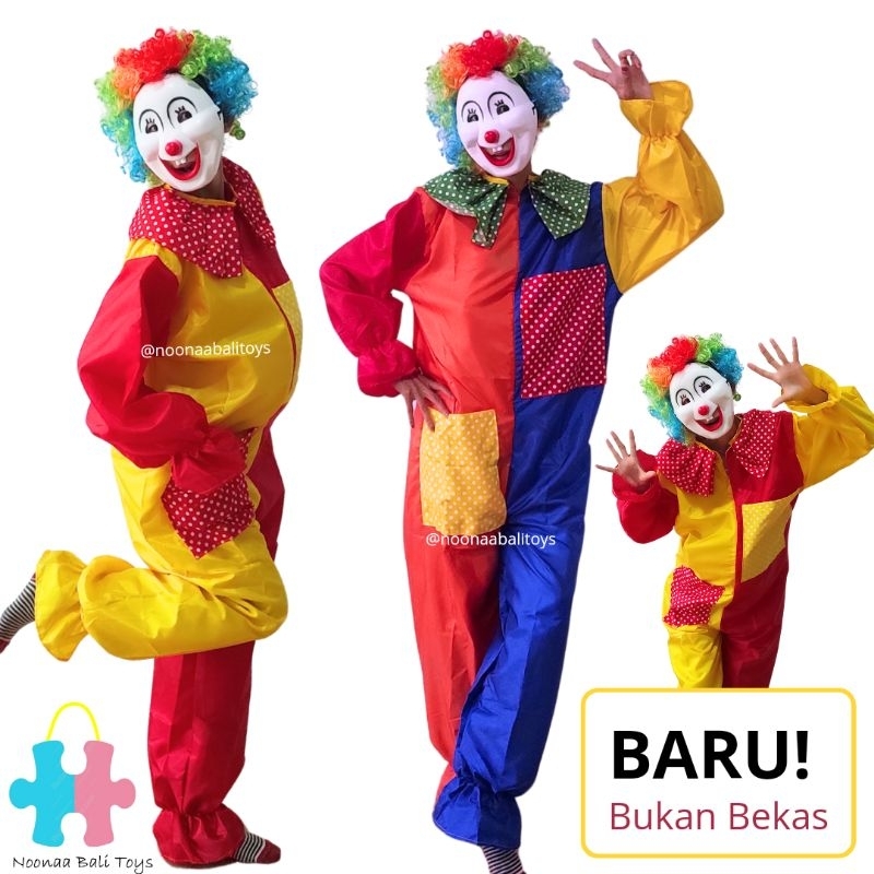 Jual Kostum Badut Sirkus Kostum Cosplay Clown Party Costume | Shopee ...